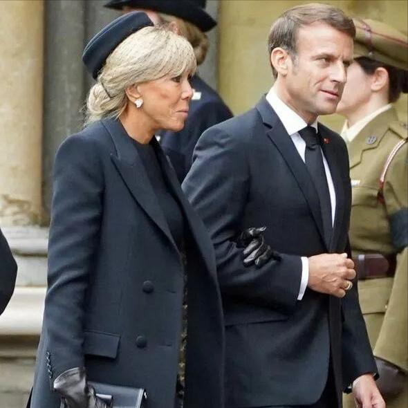 French First Lady Brigitte attended the Queen's funeral, perfectly ...