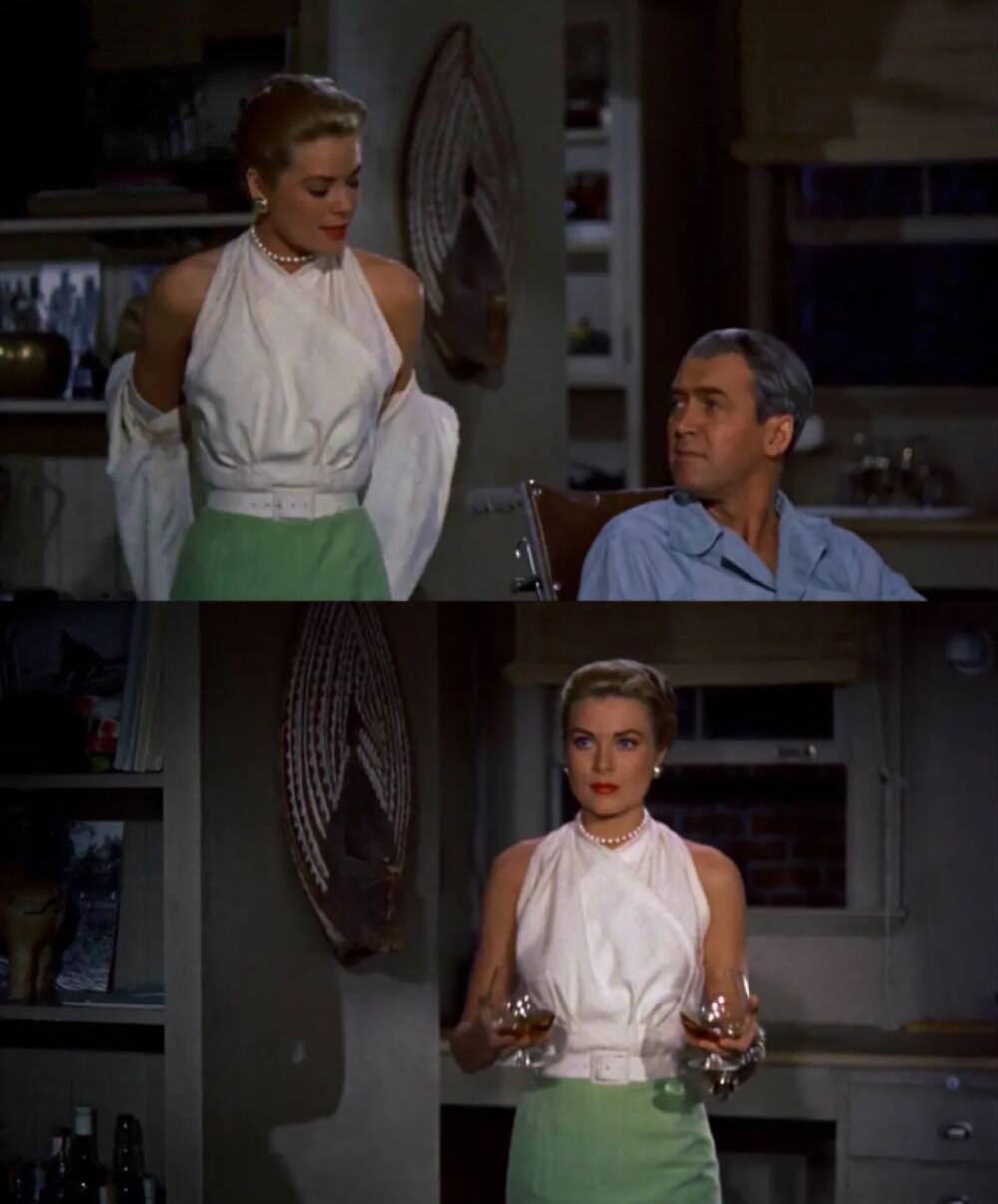 "Rear Window": Jeff uses binoculars to observe the lives of neighbors ...