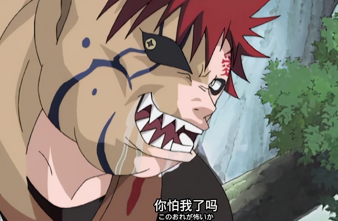 After Gaara's body was furious, why did he enter the half-orc form ...