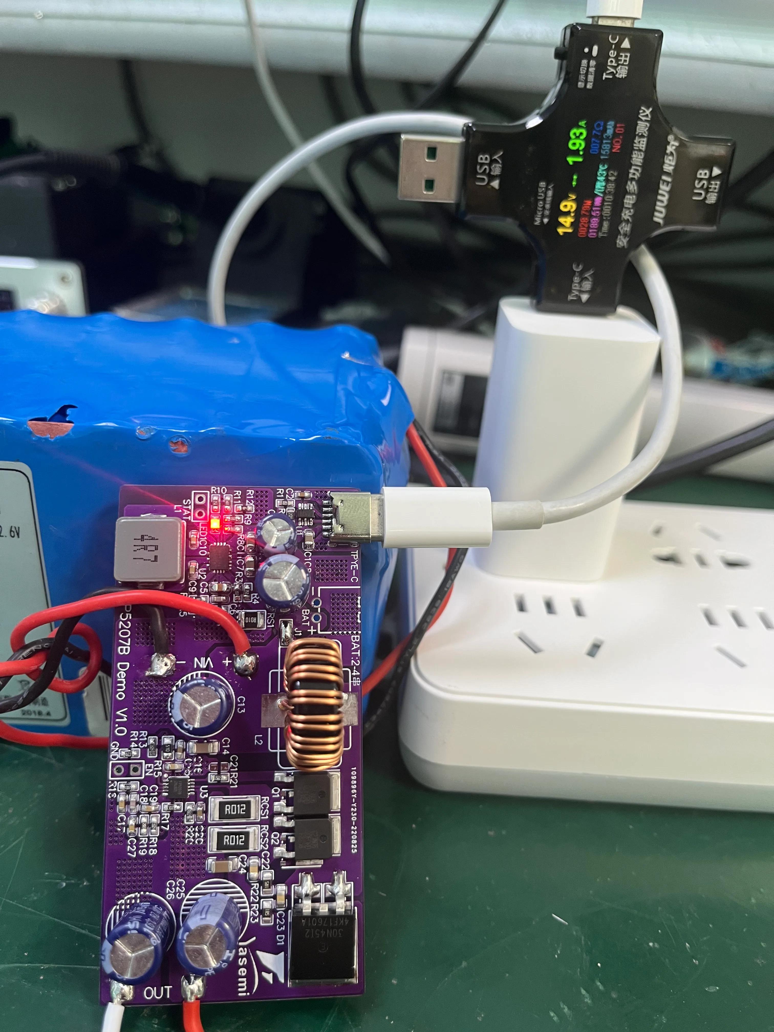 PD power chip ECP5701 with boost chip FP5207B charging scheme input 11v ...