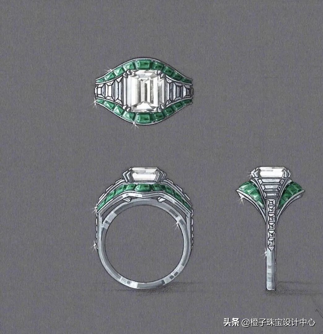 Jewelry Design Ring Three View Ring Copy Template - iNEWS