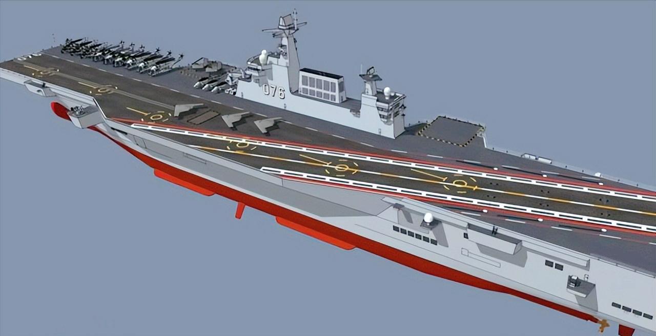 The deck design of China's 004 aircraft carrier was exposed, which ...