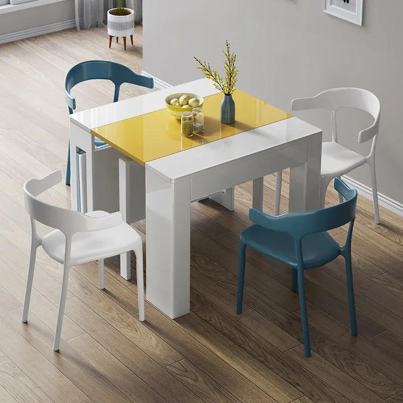 The big round table is out of order. The new invisible table is neat ...