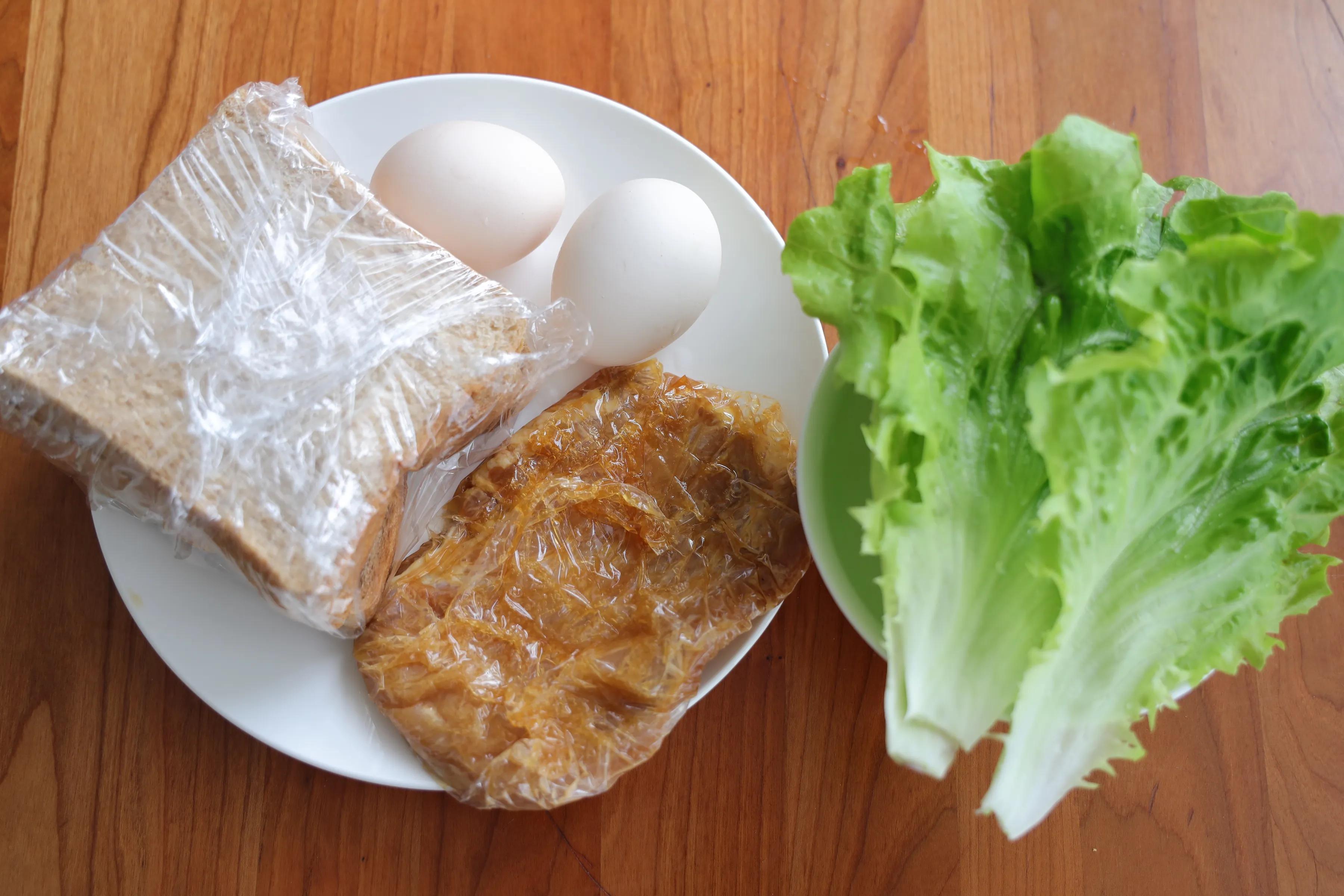 Breakfast sandwiches, prepared one night in advance, ready for ...