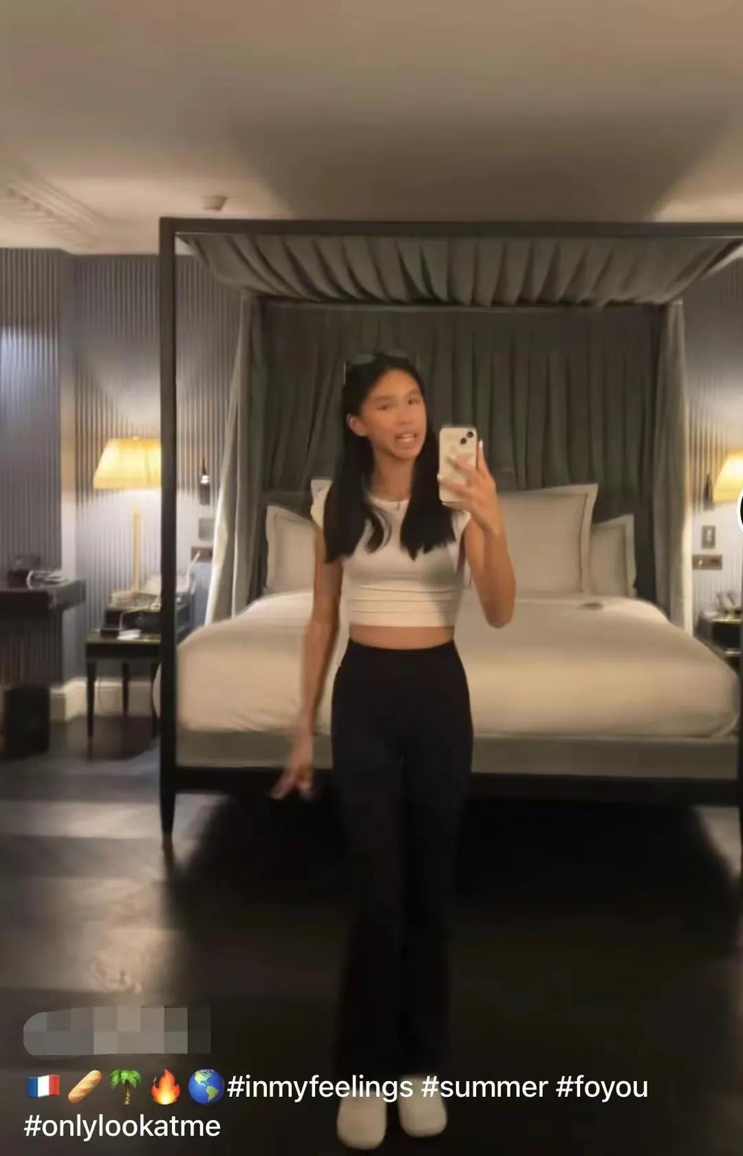 Lin Ruiyang stayed in a high-end hotel in France for vacation! The ...
