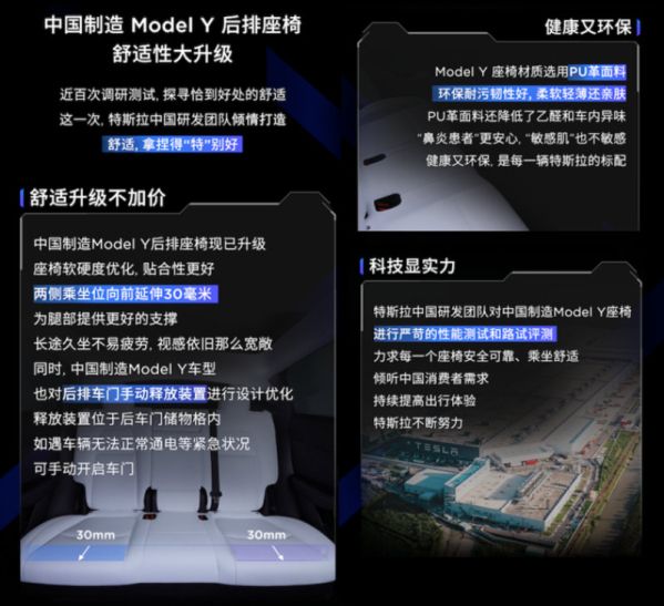 The latest details of the new Tesla Model Y rear seats are longer and ...