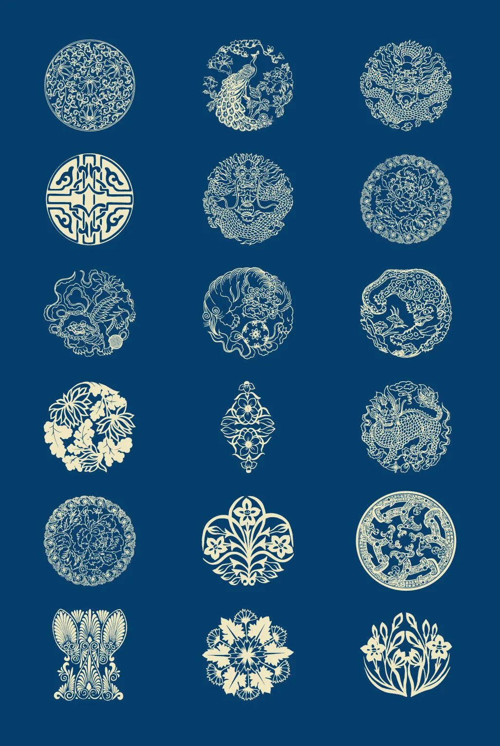 "Painting Reference" 217 kinds of national style classical pattern ...