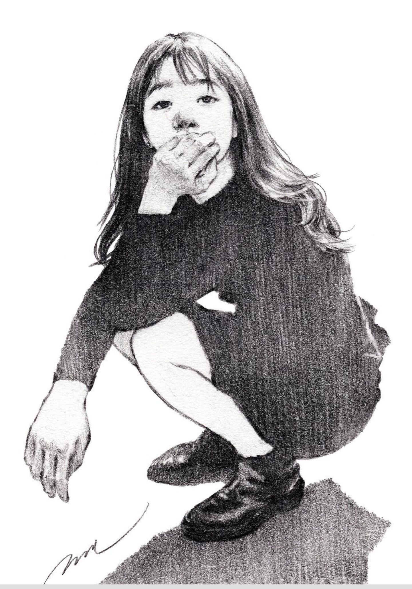 Appreciation of minimalist female sketches by artist gogo_illust ...