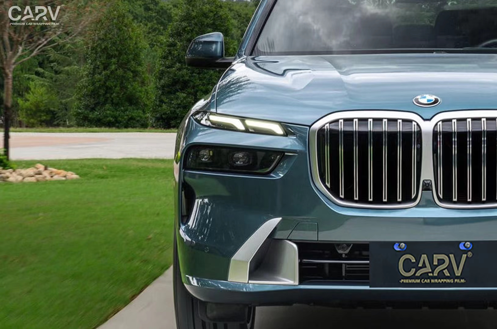 BMW Cafu color change film X7 Platinum Blue Ridge Mountains color ...