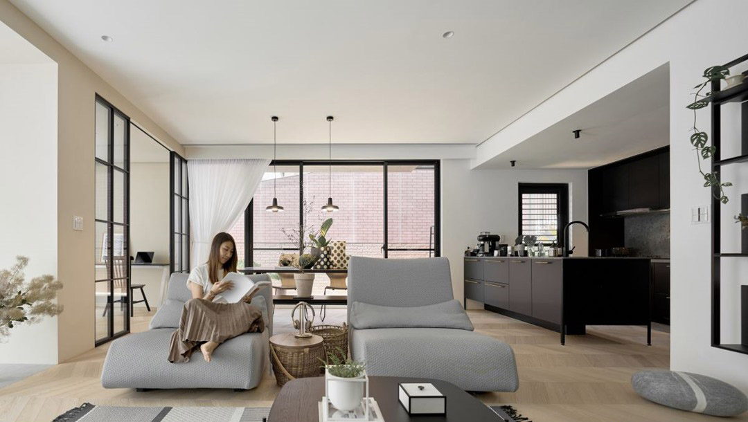 The 129㎡ three-bedroom Nordic house is simple and refreshing, and its ...