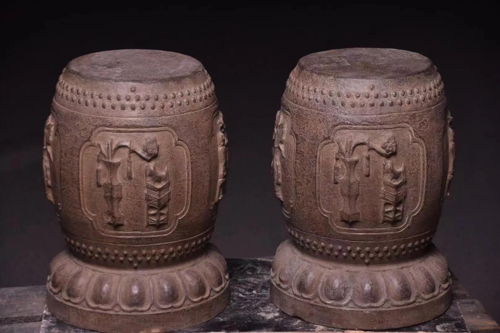 Bluestone bogu lotus stone drum - iMedia