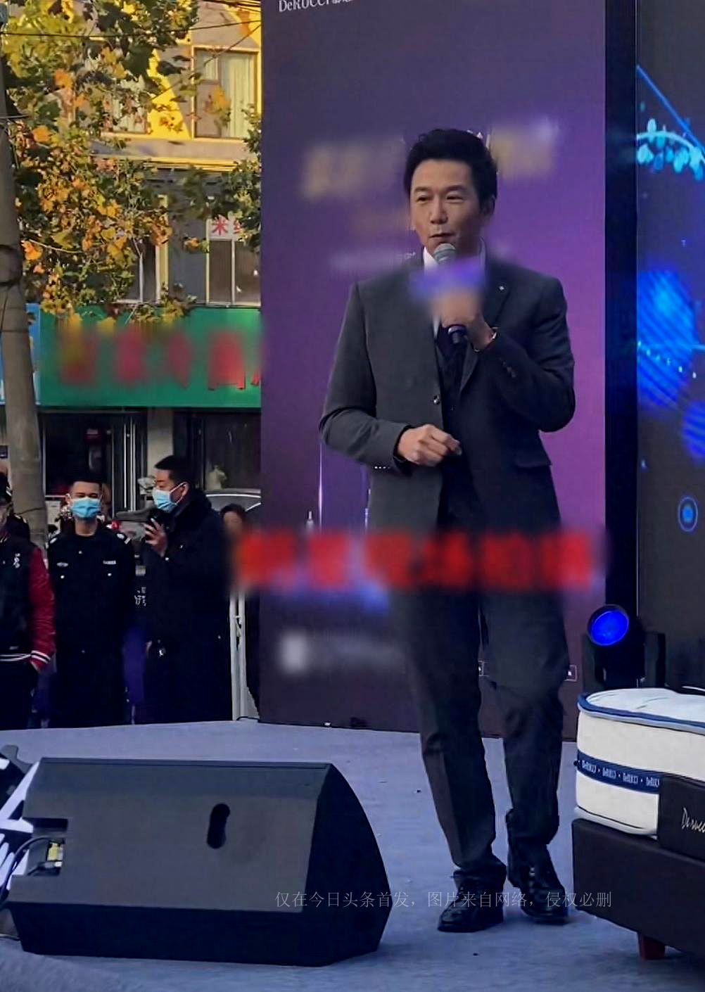 The 57-year-old TVB actor performed in an open-air commercial, and his ...