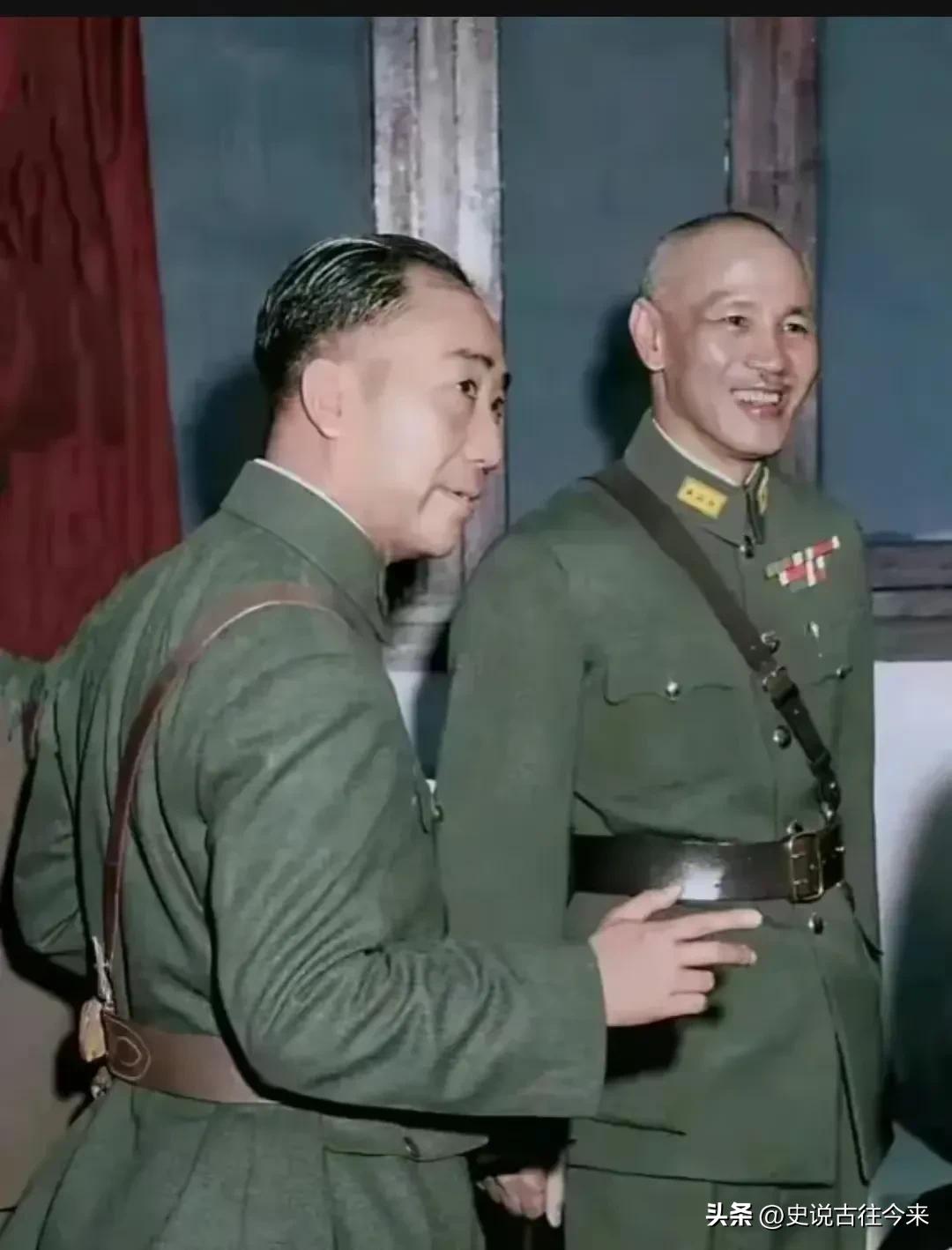 In 1945, Dai Li was wearing a military uniform, combing his hair back ...