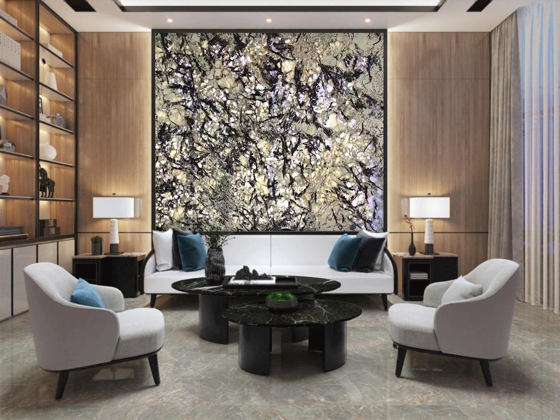 Exotic, snow mountain silver fox luxury stone adds mystery and charm to ...