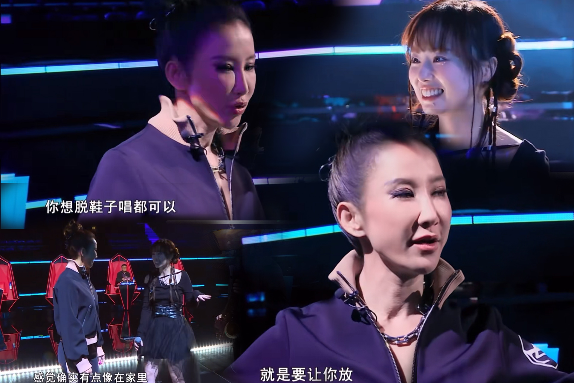 Singer Coco Li instructs "Voice of China" student Zhong Kailin to sing ...