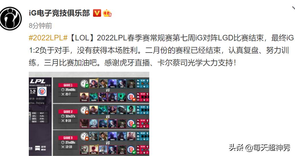 遭LGD逆襲！IG官博的回應夠簡潔，兩支LOL世界冠軍戰隊隕落 - 資訊咖