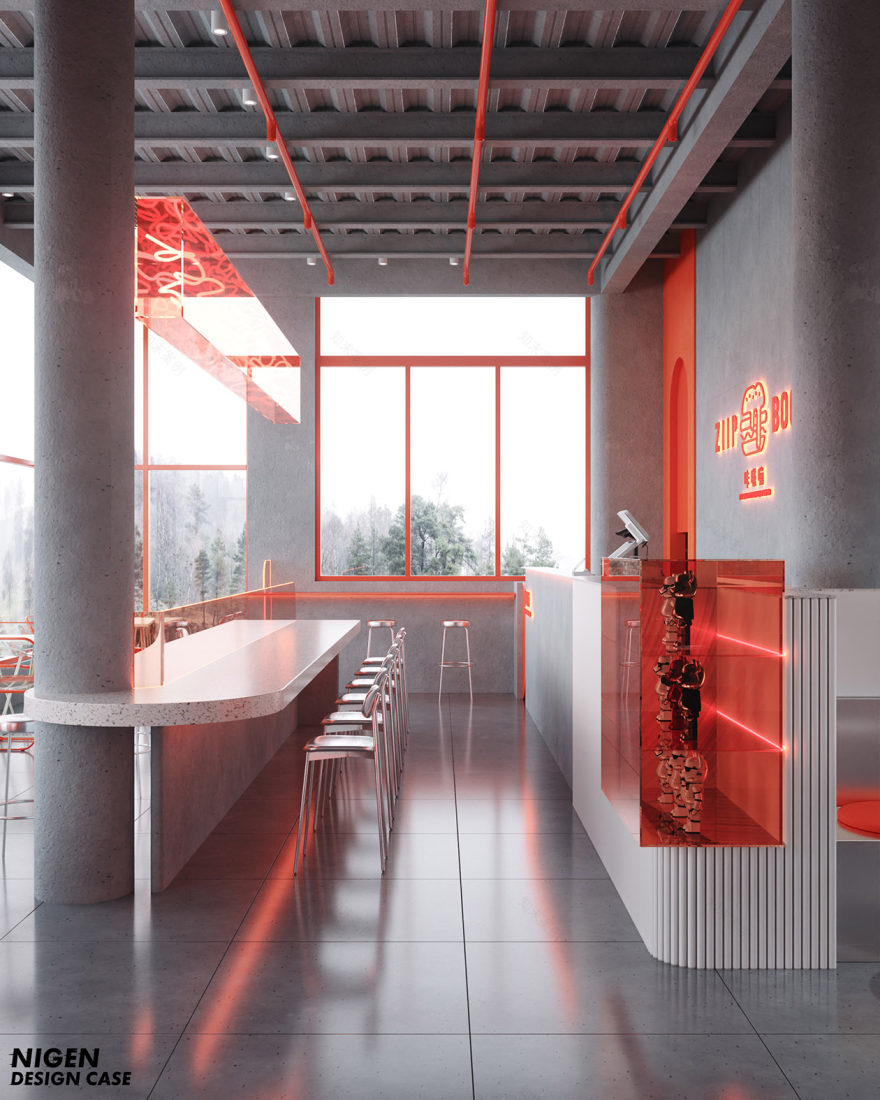 Net red restaurant renderings design - iNEWS