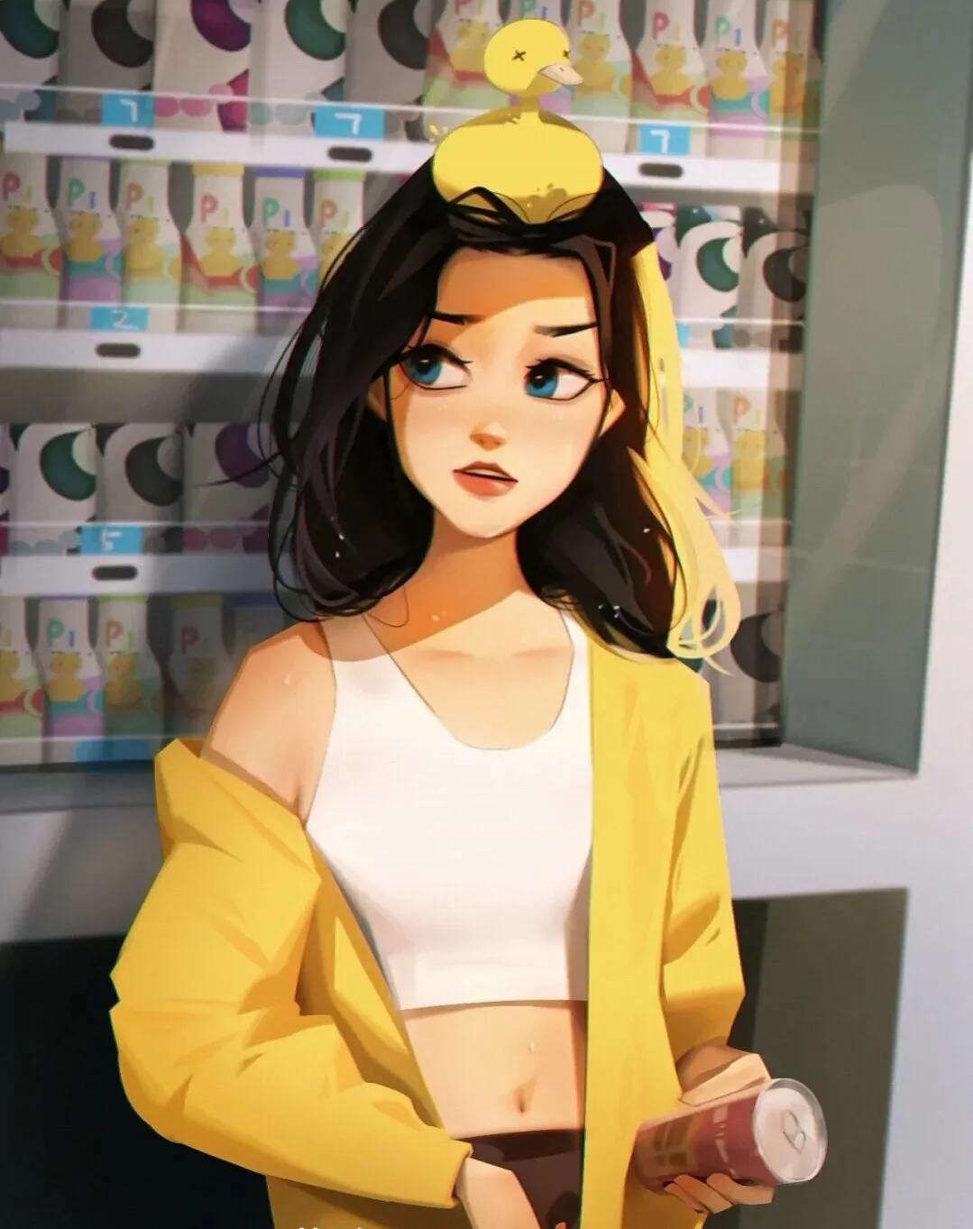 Hand drawn avatar girl 19 - iNEWS