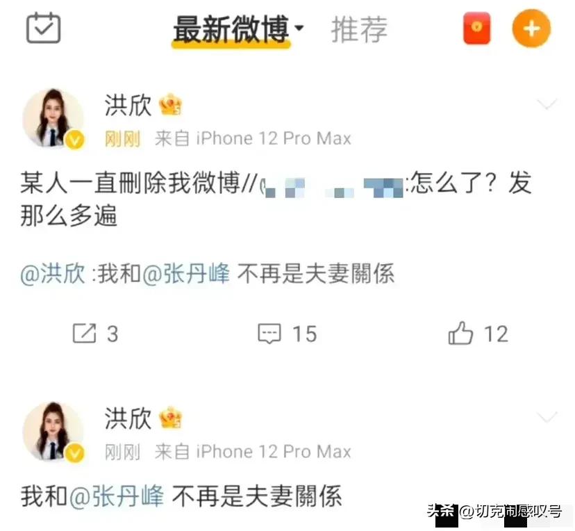 Hong Xin officially announced the divorce, Zhang Danfeng responded vaguely - iMedia