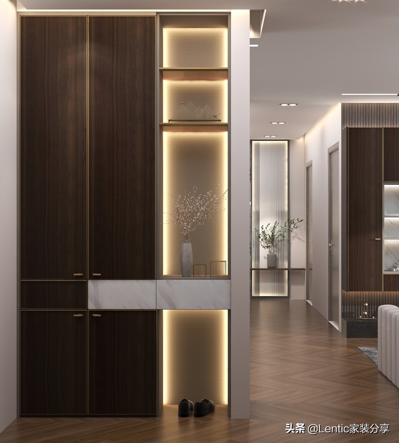 Light luxury style design sharing of 128 square meters, three bedrooms ...