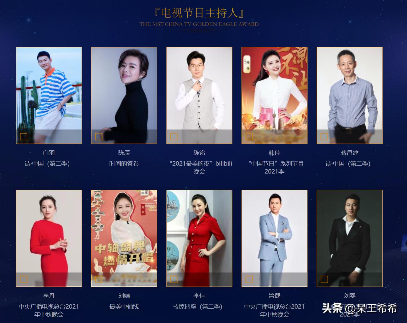 The first round of the Golden Eagle Award "Best Host" selection ended ...