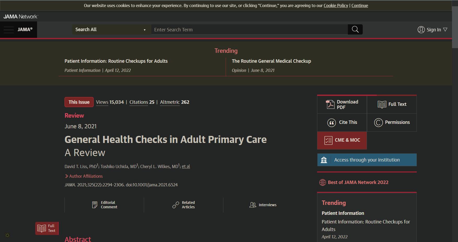 For people after the age of 50 or 60, what items should be checked most ...