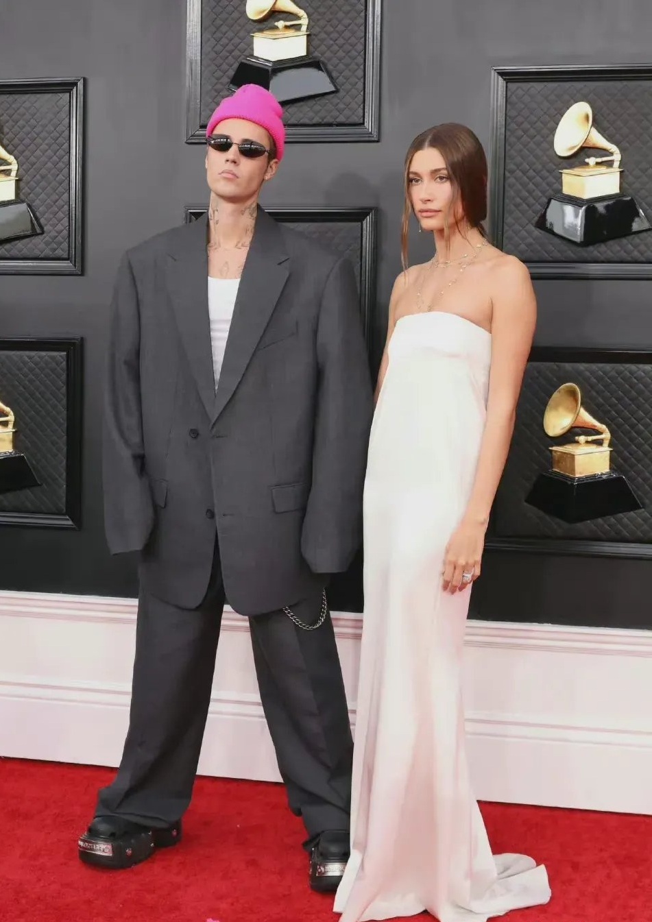 Singer Justin Bieber and his wife Hailey attended the event, showing ...