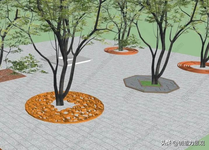 How to design a tree pool that makes the yard full of artistic sense ...