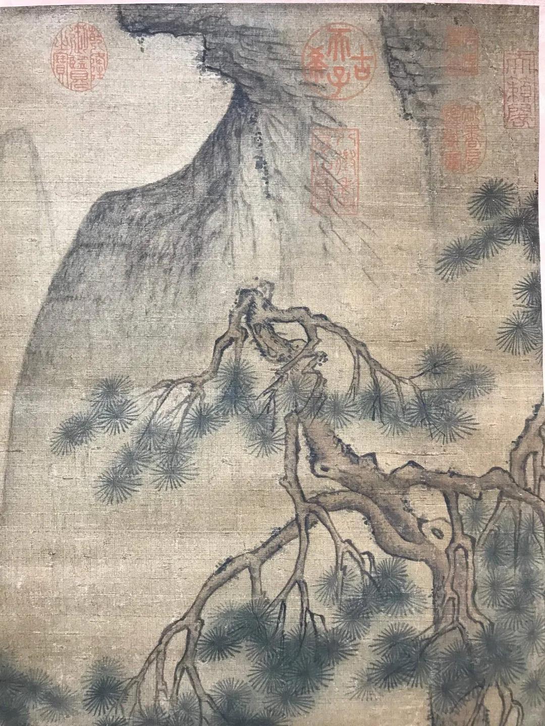 Zhao Mengfu ink and color hanging scroll on silk (Original framed by ...