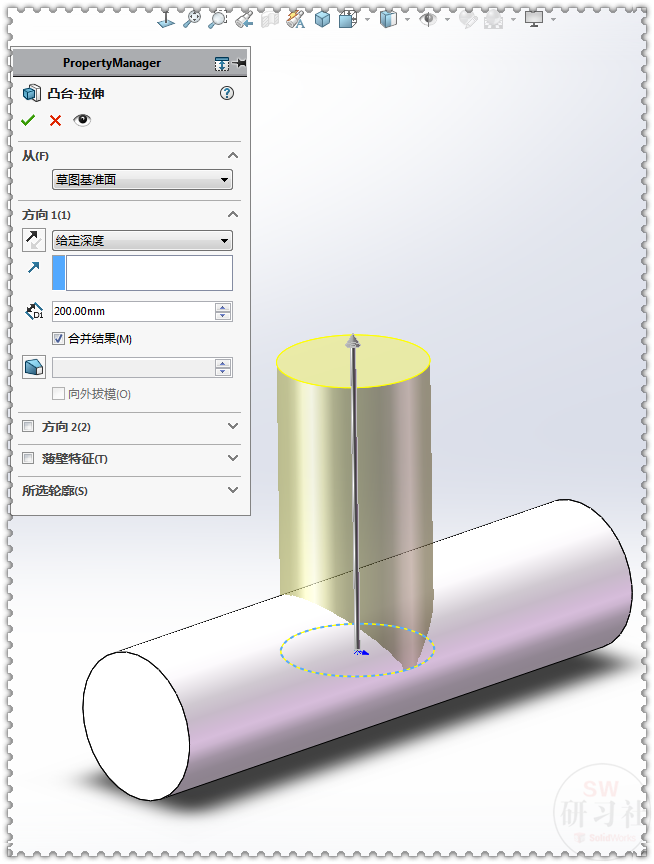 Drawing three sheet metal circular pipe connections with SolidWorks - iNEWS