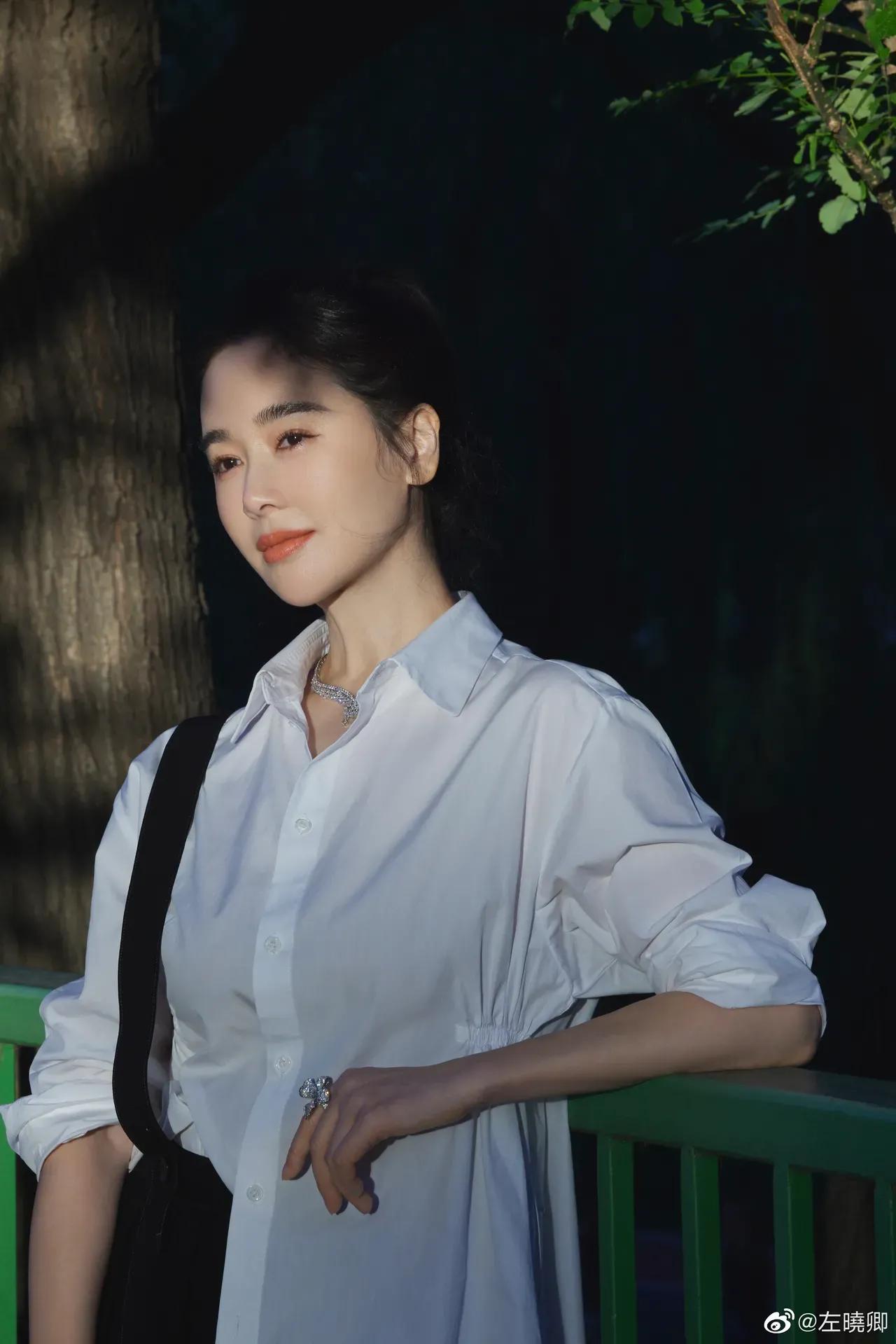 Zuo Xiaoqing is still a great beauty, showing up at the Mid-Autumn ...