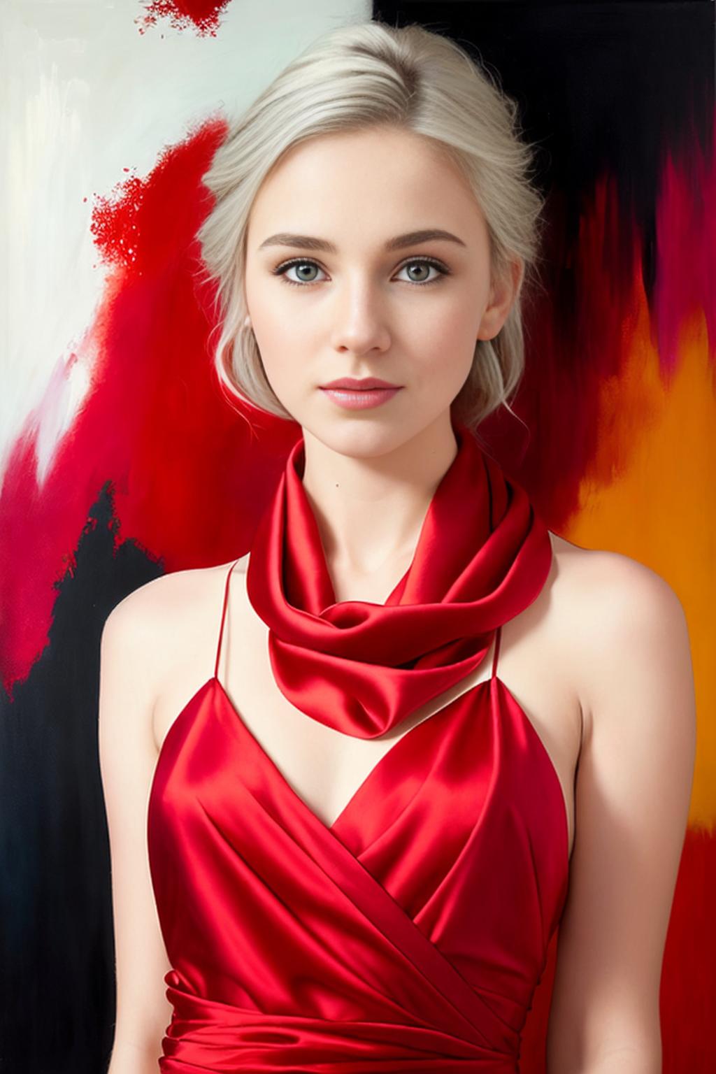 Classic and elegant red dress girl - iNEWS