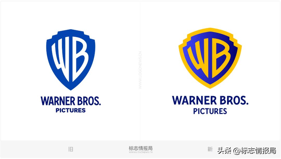 The Warner Bros. logo has changed again, with a blue shield and gold ...