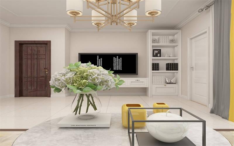 84 square meters of modern style decoration case, it is super warm to ...