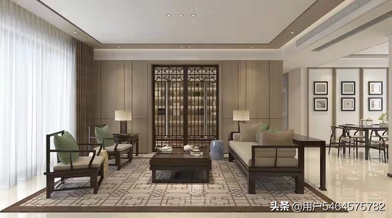 The natural and comfortable new Chinese design brings a quiet and ...