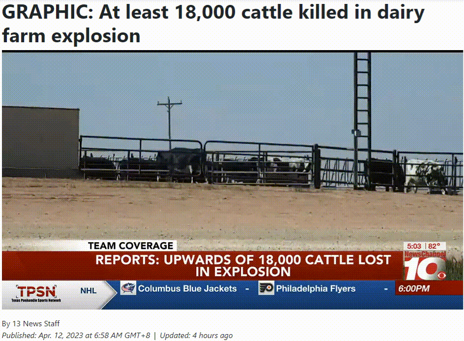 The Texas farm explosion in the United States killed more than 18,000 ...