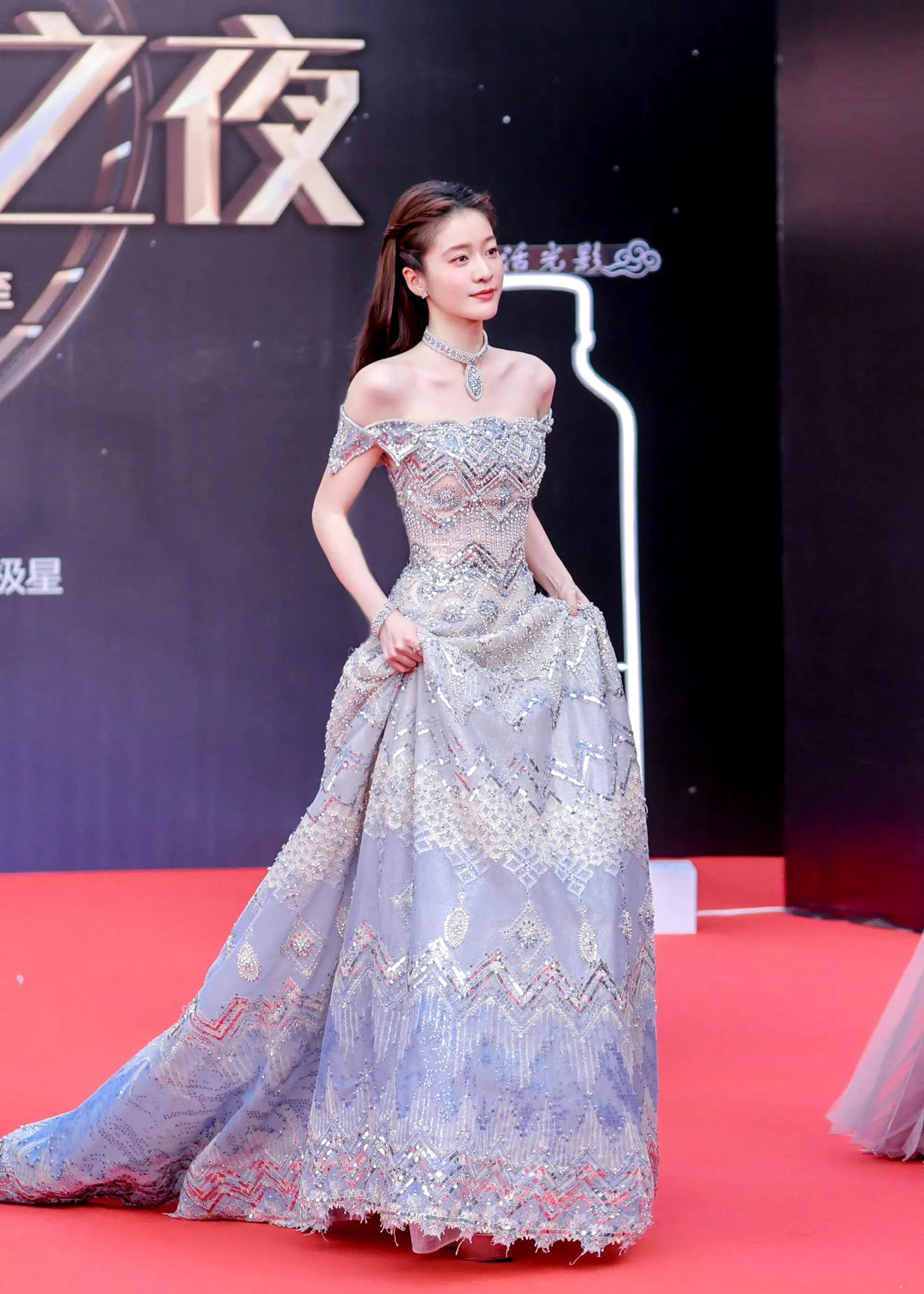 Zhang Xueying Sparkling Diamond Dress Imedia