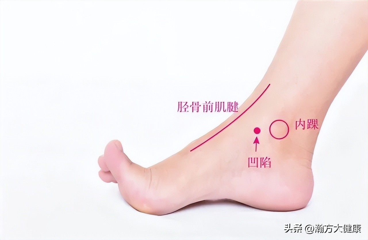 Look at the four acupoints on the inner side of the ankle, and take you ...