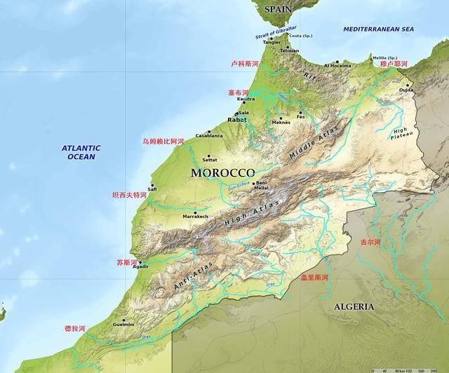 Morocco water resources and river system map - iNEWS