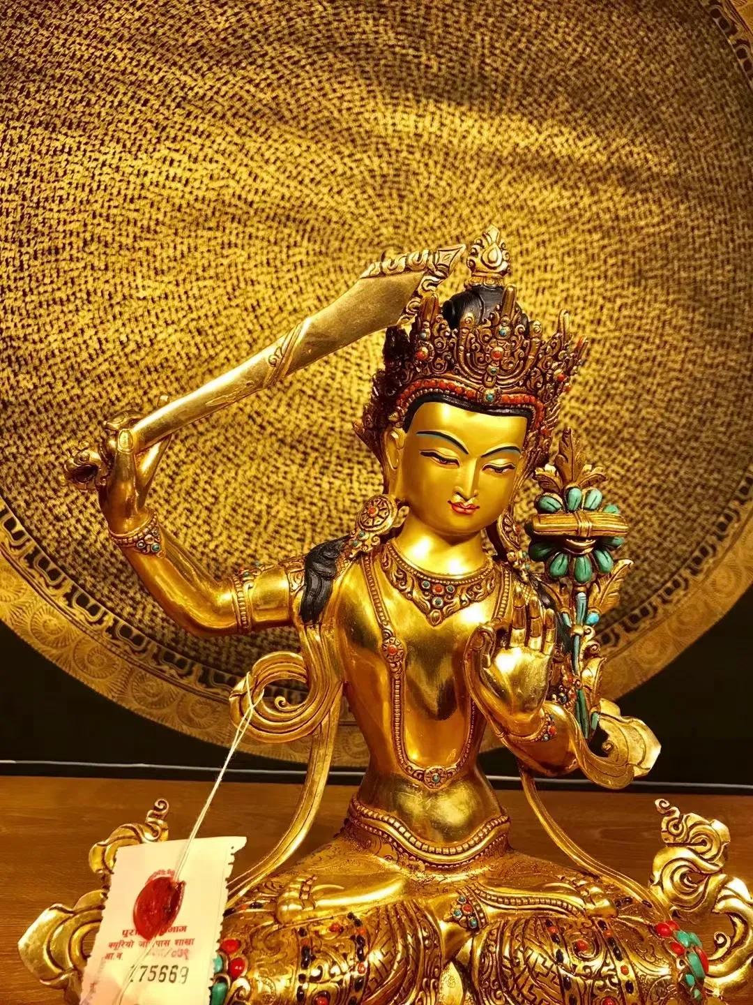 Manjusri Bodhisattva.Sakyamuni Handmade Buddha Statue (World Intangible ...