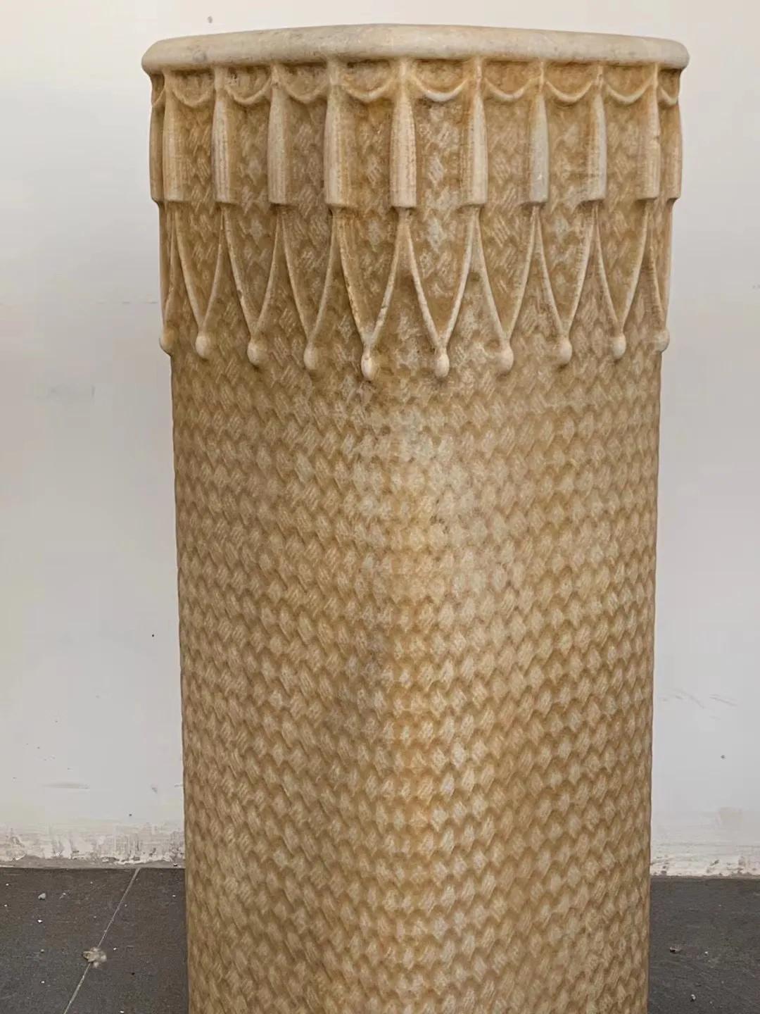 Rattan stone pillars, stone columns, and white jade wares are tall and ...