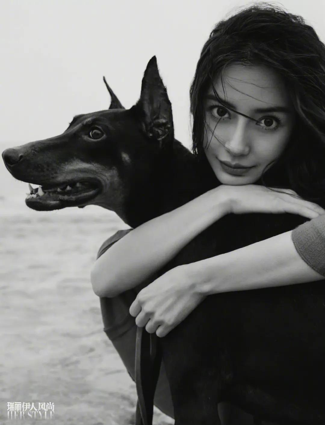 Angelababy Ruili Yiren fashion magazine cover, this curly hair is ...