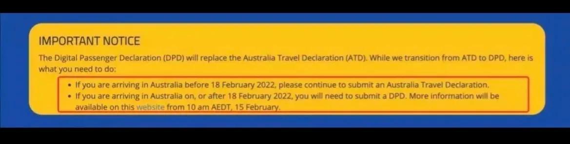 Instructions on how to submit DPD digital declarations for Australian ...