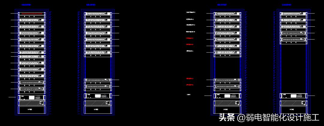 Weak current cabinet CAD block material, including system equipment ...
