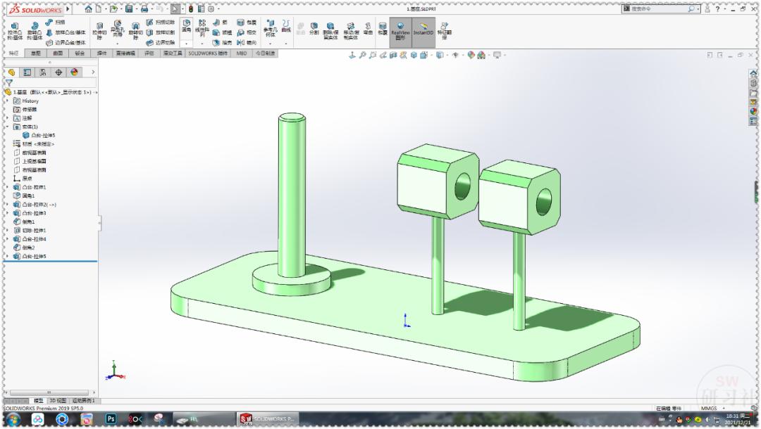 Use SolidWorks to make a vibrating screen that shakes up and down left ...