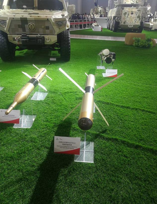 The Red Arrow 10 anti-tank missile has a fiber optic guidance system ...