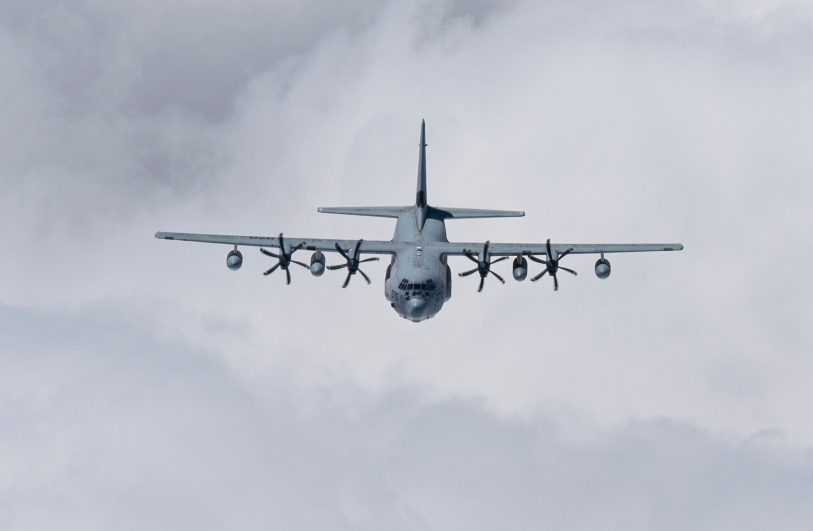 A Marine KC-130J of the 252nd Air Refueling Transport Squadron over ...