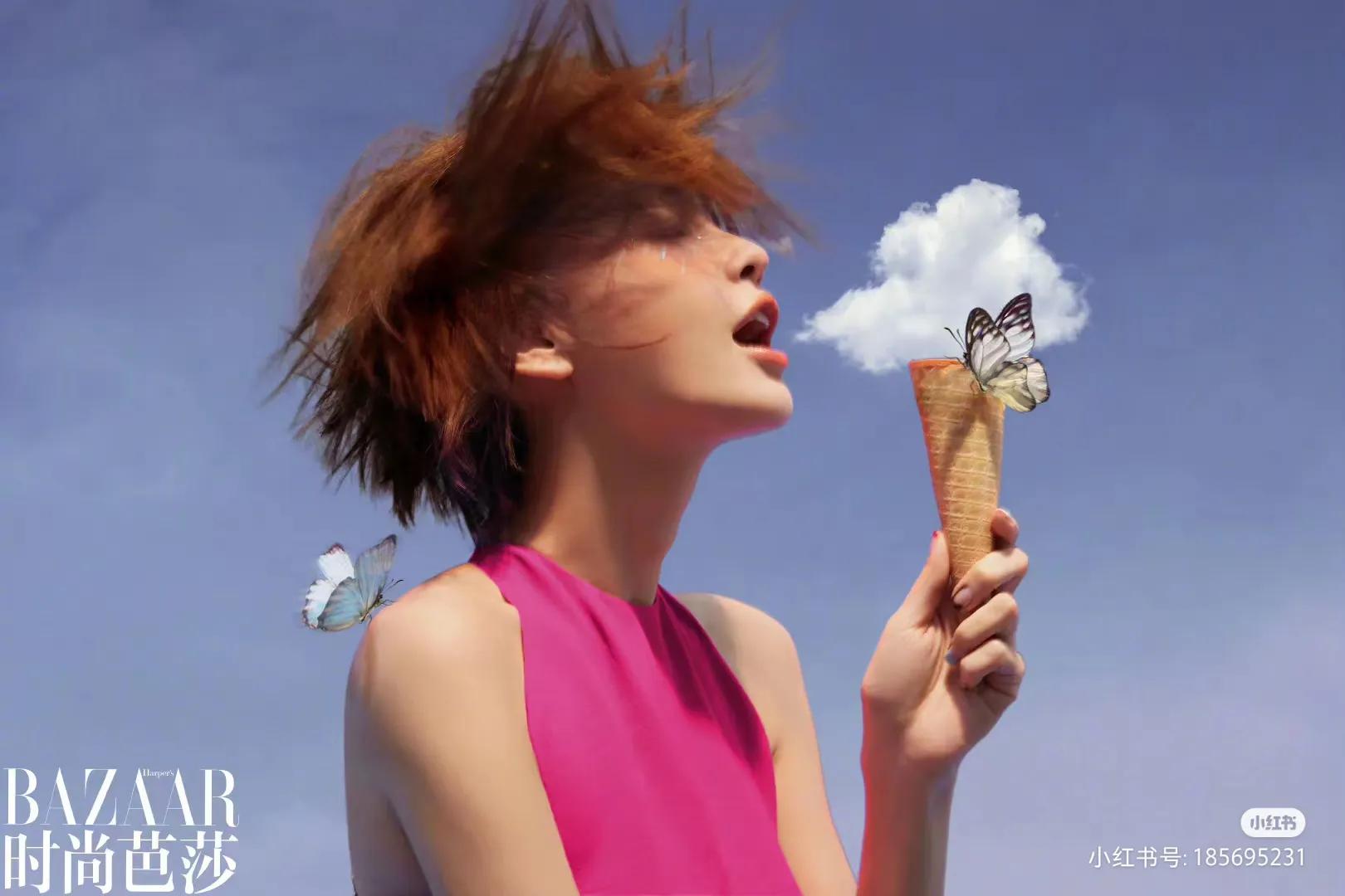 Angelababy's Harper's Bazaar July issue blockbuster, it's really Barbie ...