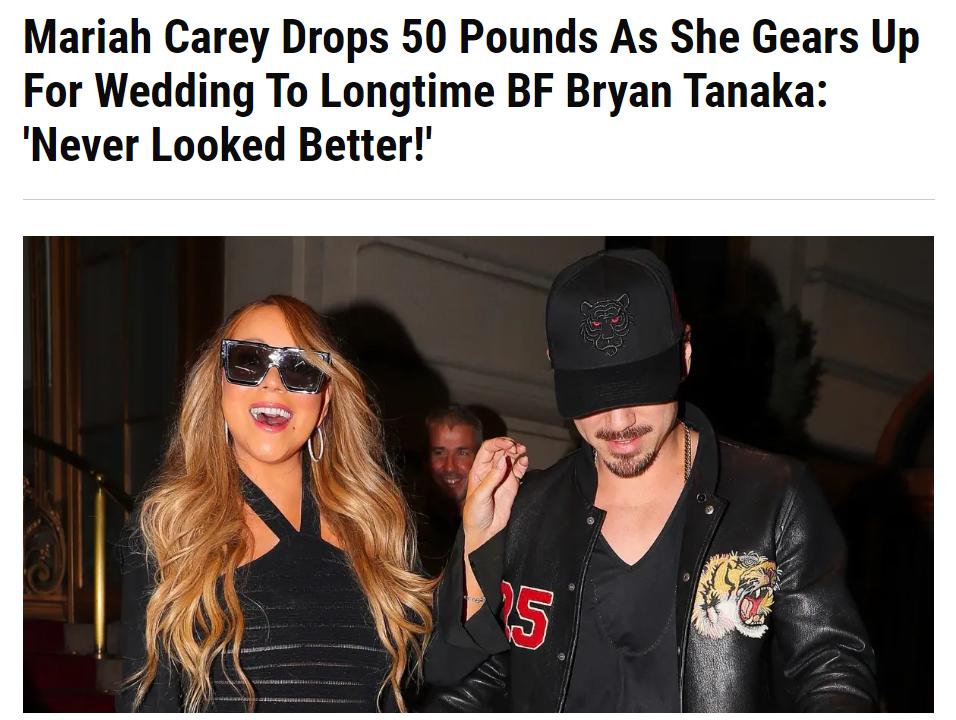 Mariah Carey Lost 50 Pounds As She Is Getting Married To Boyfriend Brian Tanaka - iMedia
