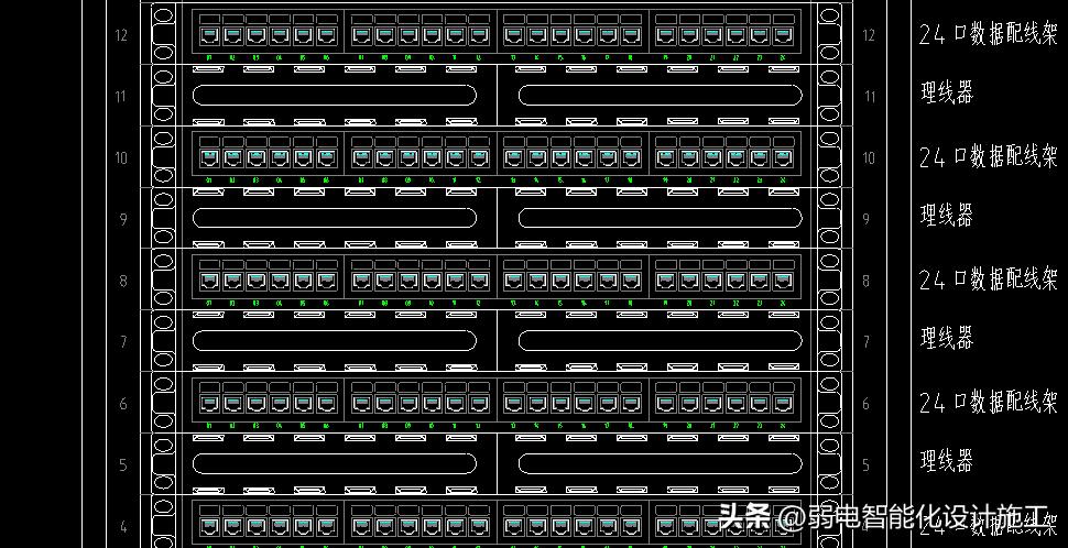 Weak current cabinet CAD block material, including system equipment ...